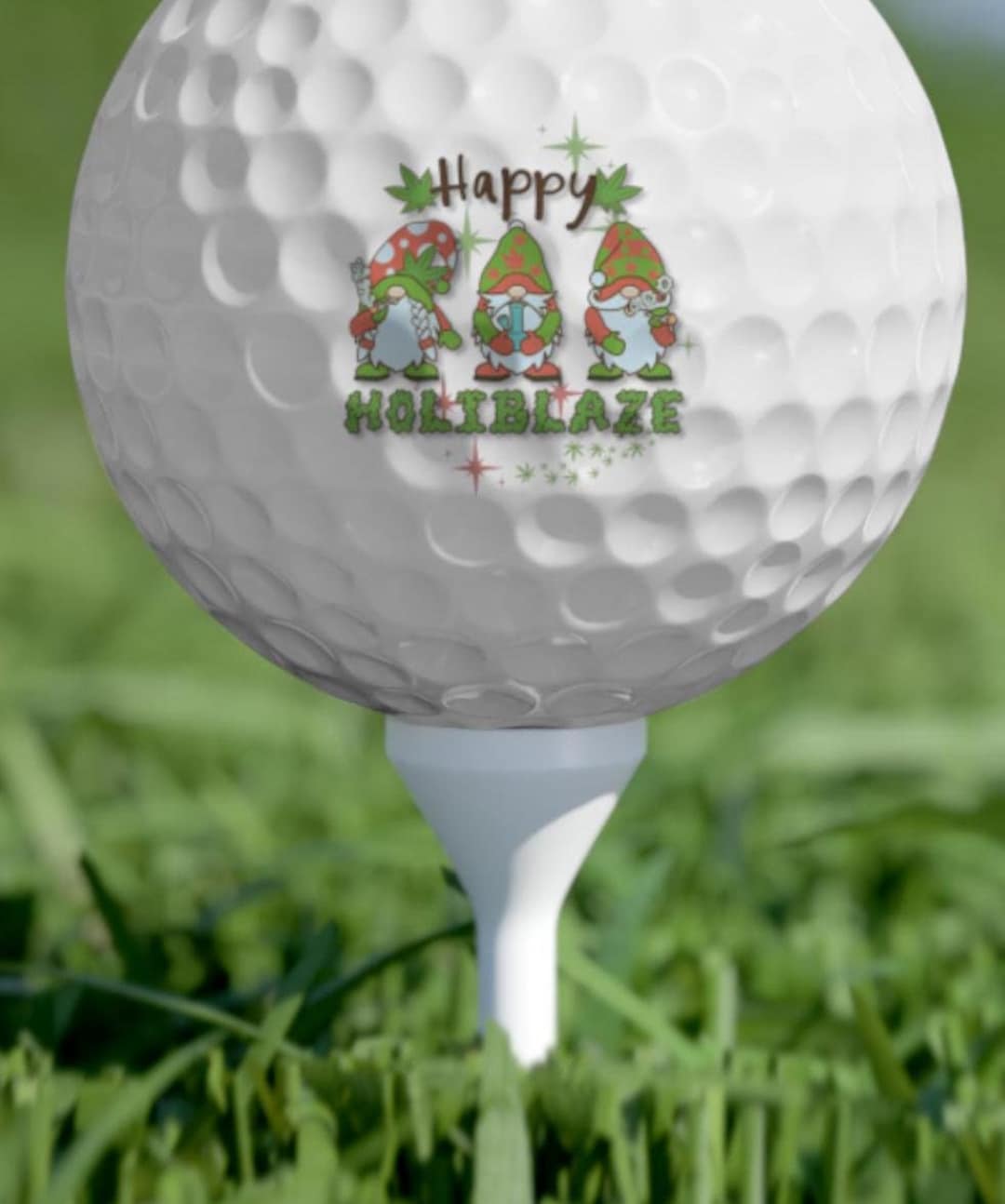 420 Gnomes Joke Gift Golf Balls, Stoner Golf, Christmas 6 Golfballs 420 ...