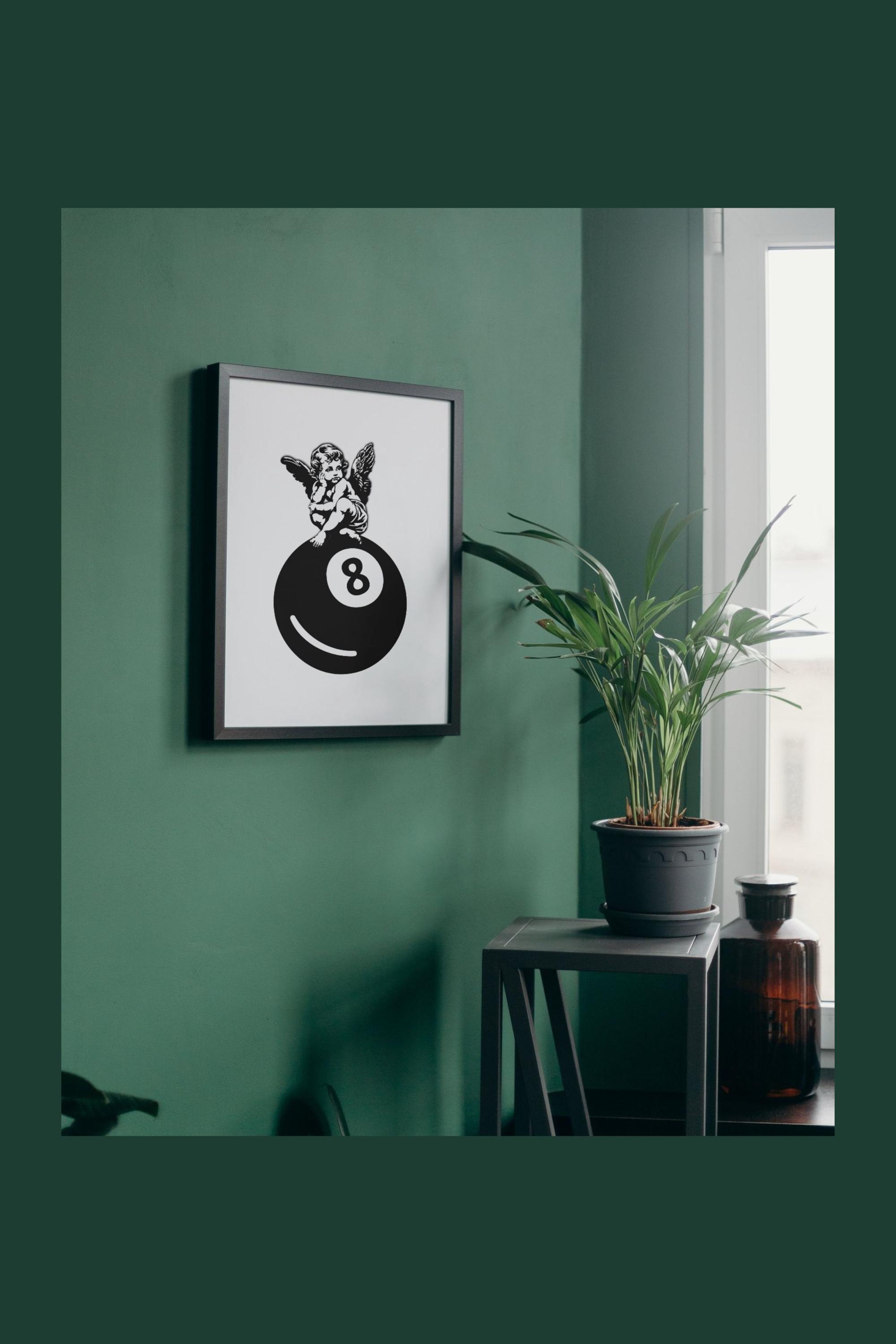 8 Ball Cherub Poster, Y2K Aesthetic Wall Art (digital Download) - Etsy