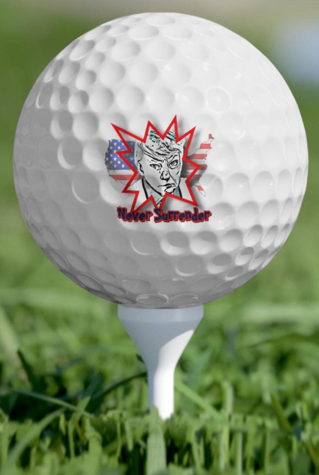 Donald Trump NEVER SURRENDER Golf Balls, America Trump Golf Balls, 6 ...