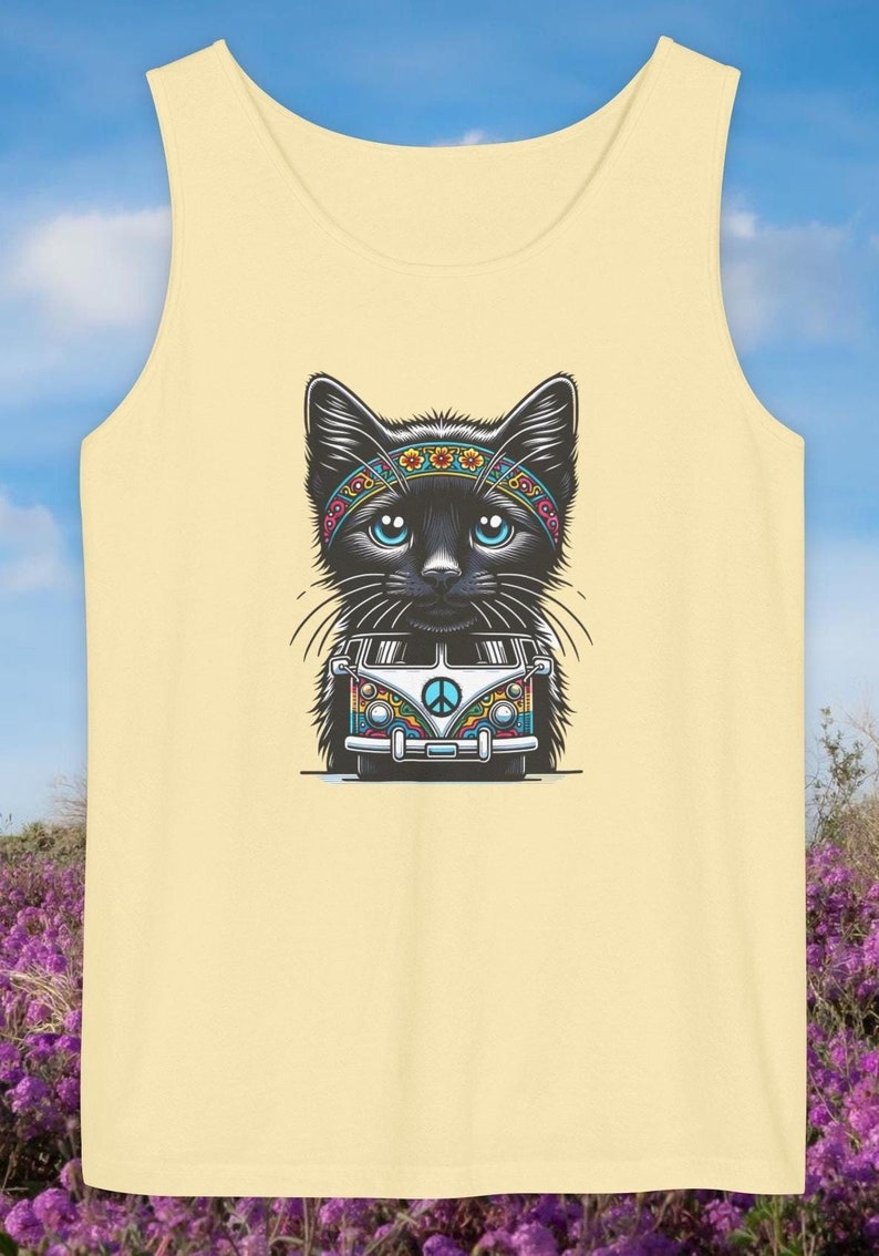 Cute Kitten Hippie Tank Top, Gift for Crazy Cat Lady, Kitten Lover ...