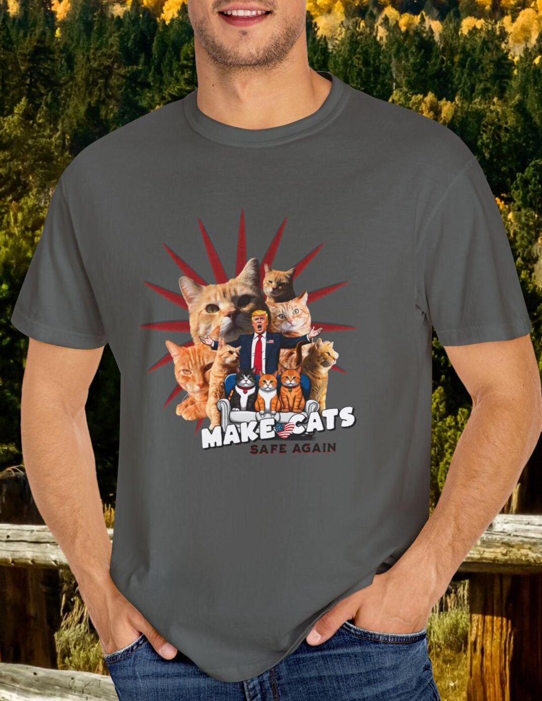 Donald TRUMP Ginger Cats Cute Comfort Color Cat Shirt, Trump Lover ...