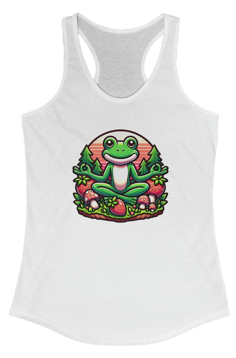 Strawberry Mushroom Yoga Frog Top, Forest Toad Tank, Reptile Lover Gift ...