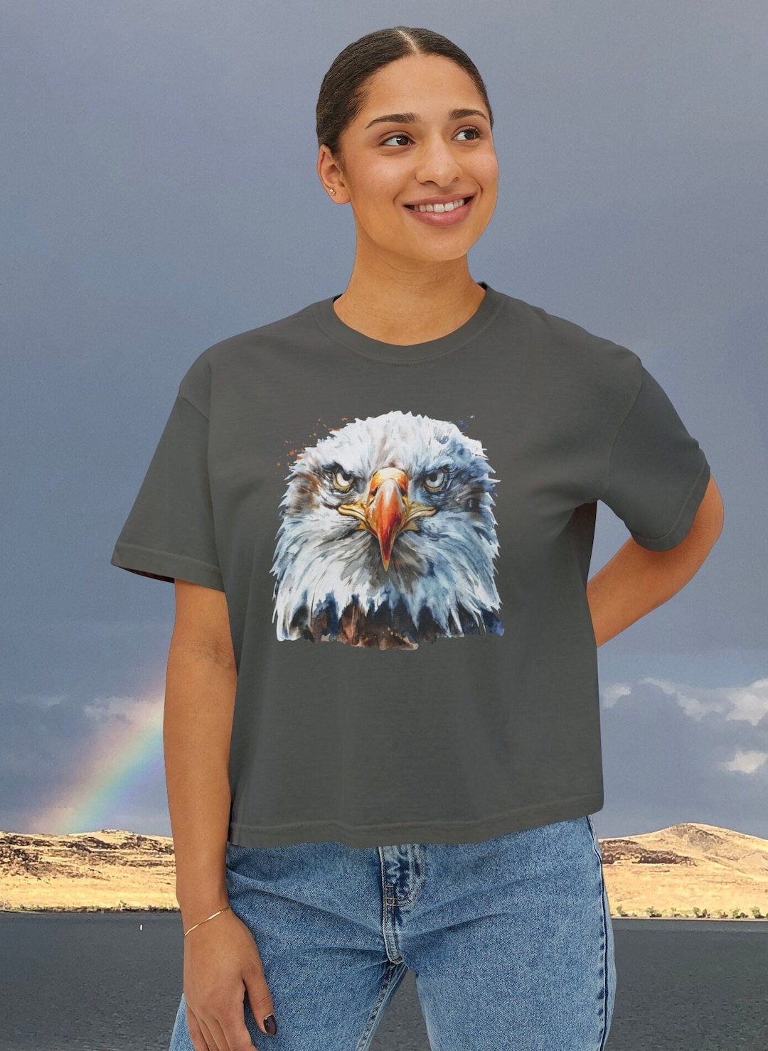 BALD EAGLE Shirt, Gift for Eagle Lover, Gift for USA Lover, Gift for Bird Lover, Patriotic Stoic ...