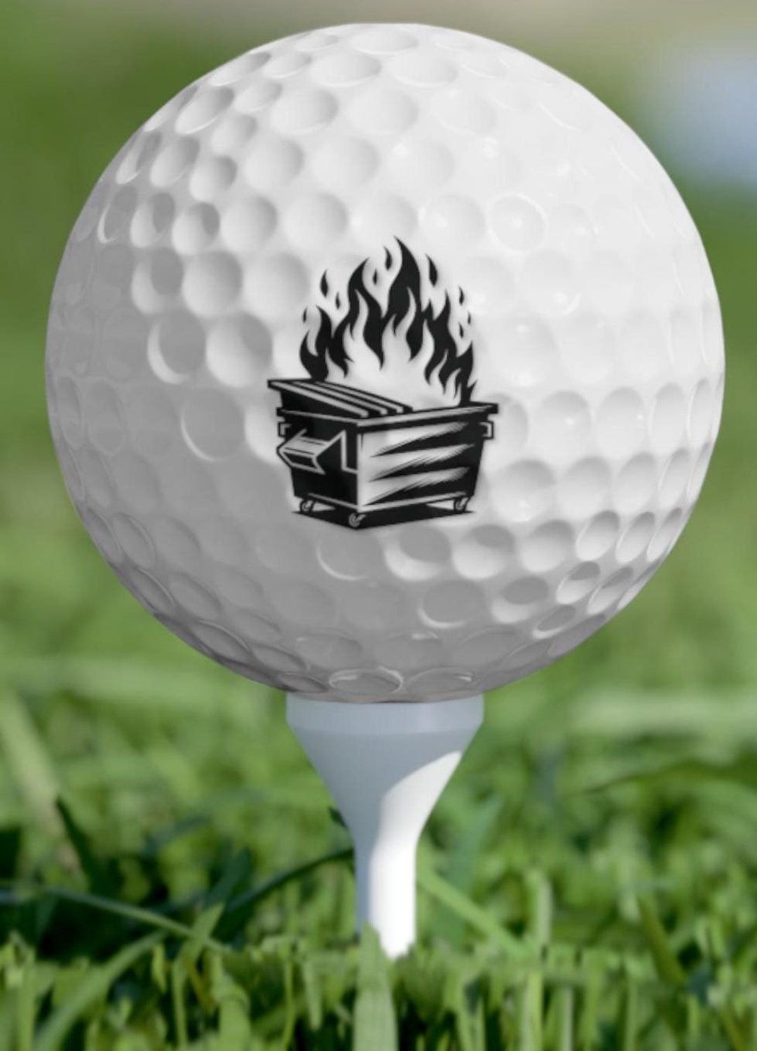 Funny Golf Balls, Dumpster Fire Golfballs, Golfer Joke Gift, Mental ...