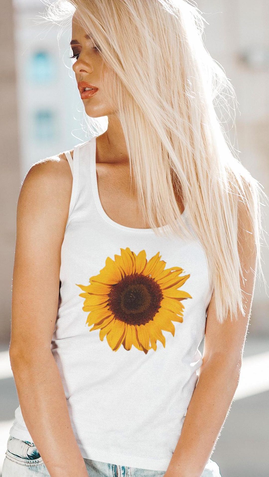 Sunflower Tank Top, Gift for Her, Women's Summer Tops and Clothing ...