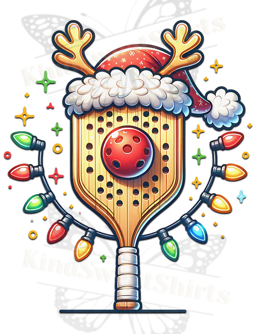 Pickleball Christmas Wall Art Instant Digital Download - Holiday Santa ...