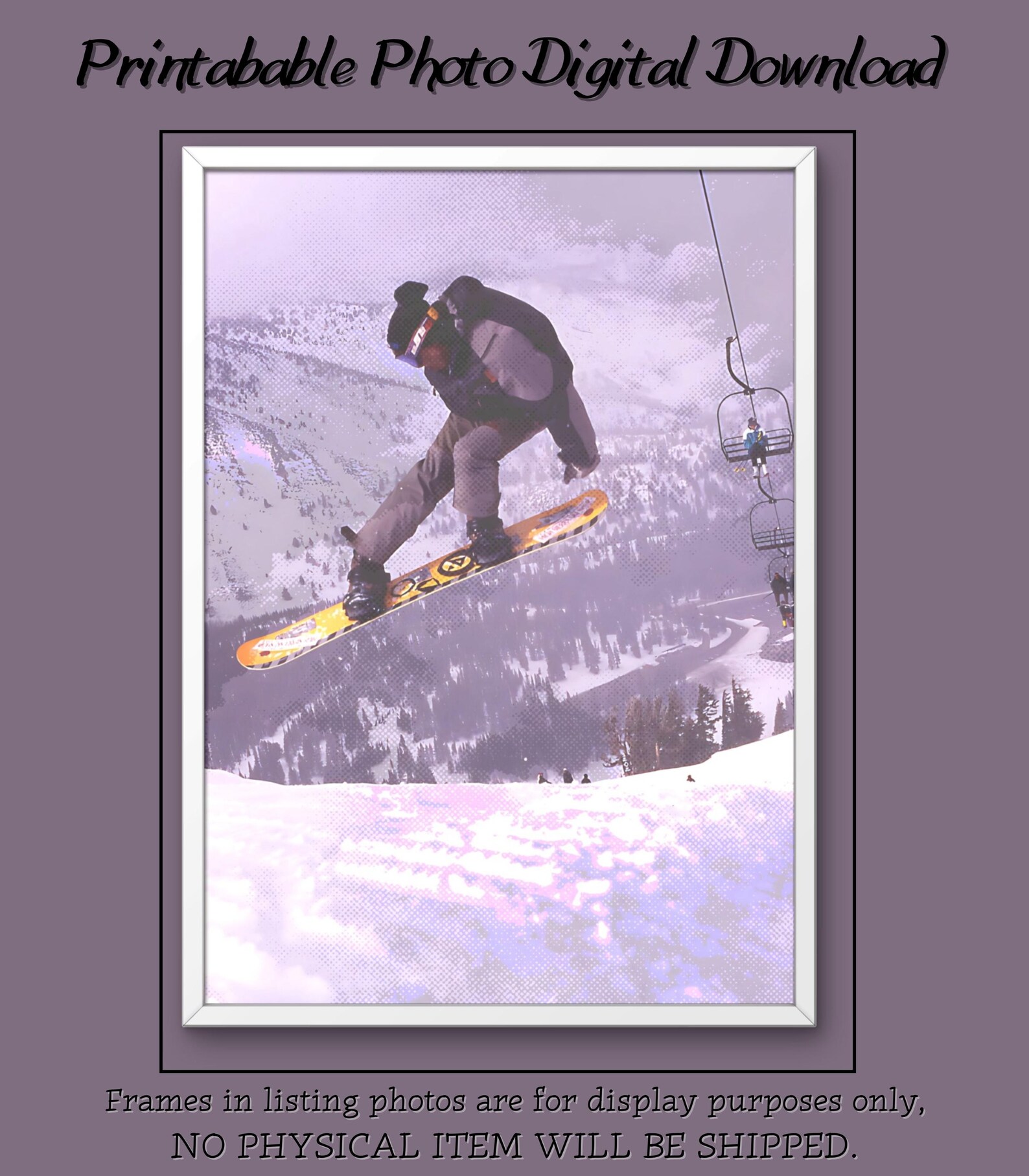 90s Extreme Snowboard Poster Style | Winter Sports Halftone Effect ...