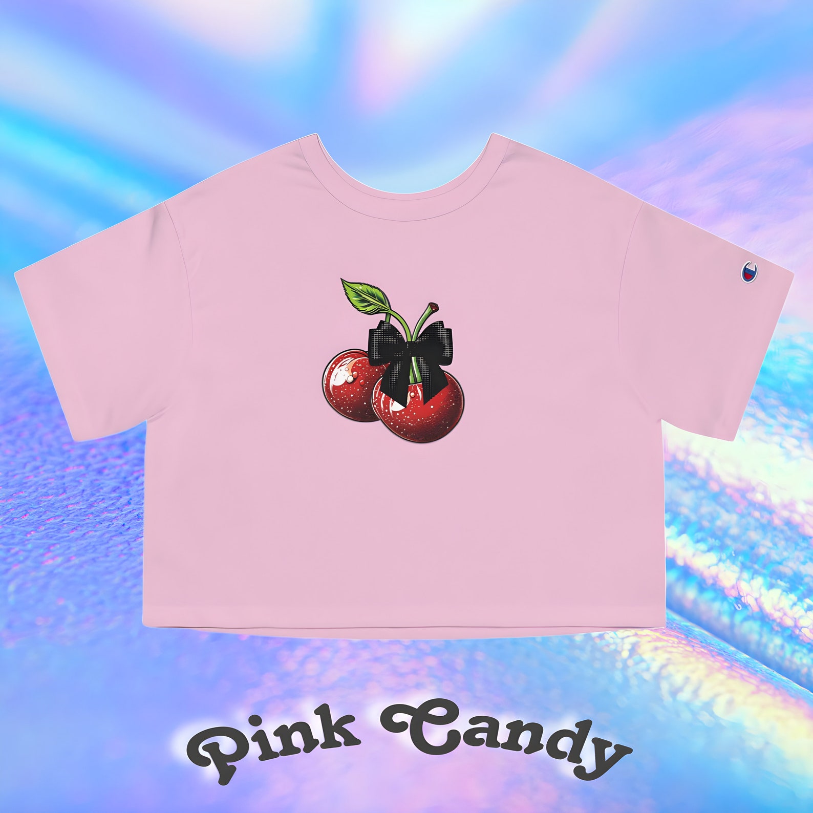 Cherry Black Bow Coquette Baby Tee, 90s Graphic Cropped T-shirt ...