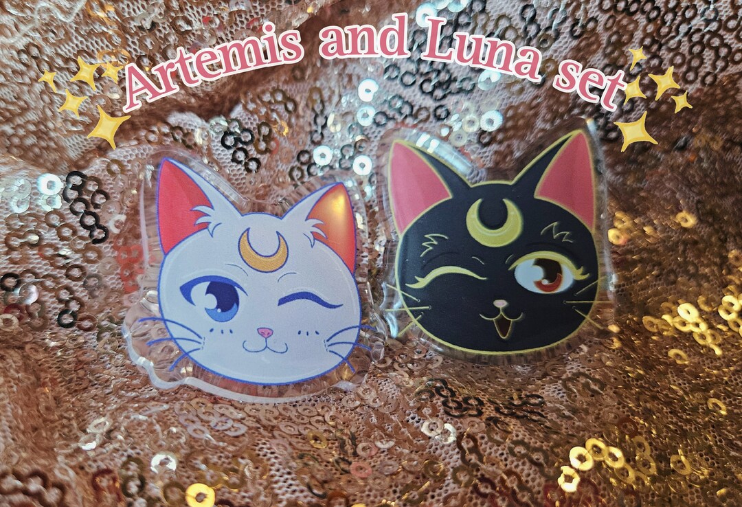 Luna and Artemis Pin Set - Etsy