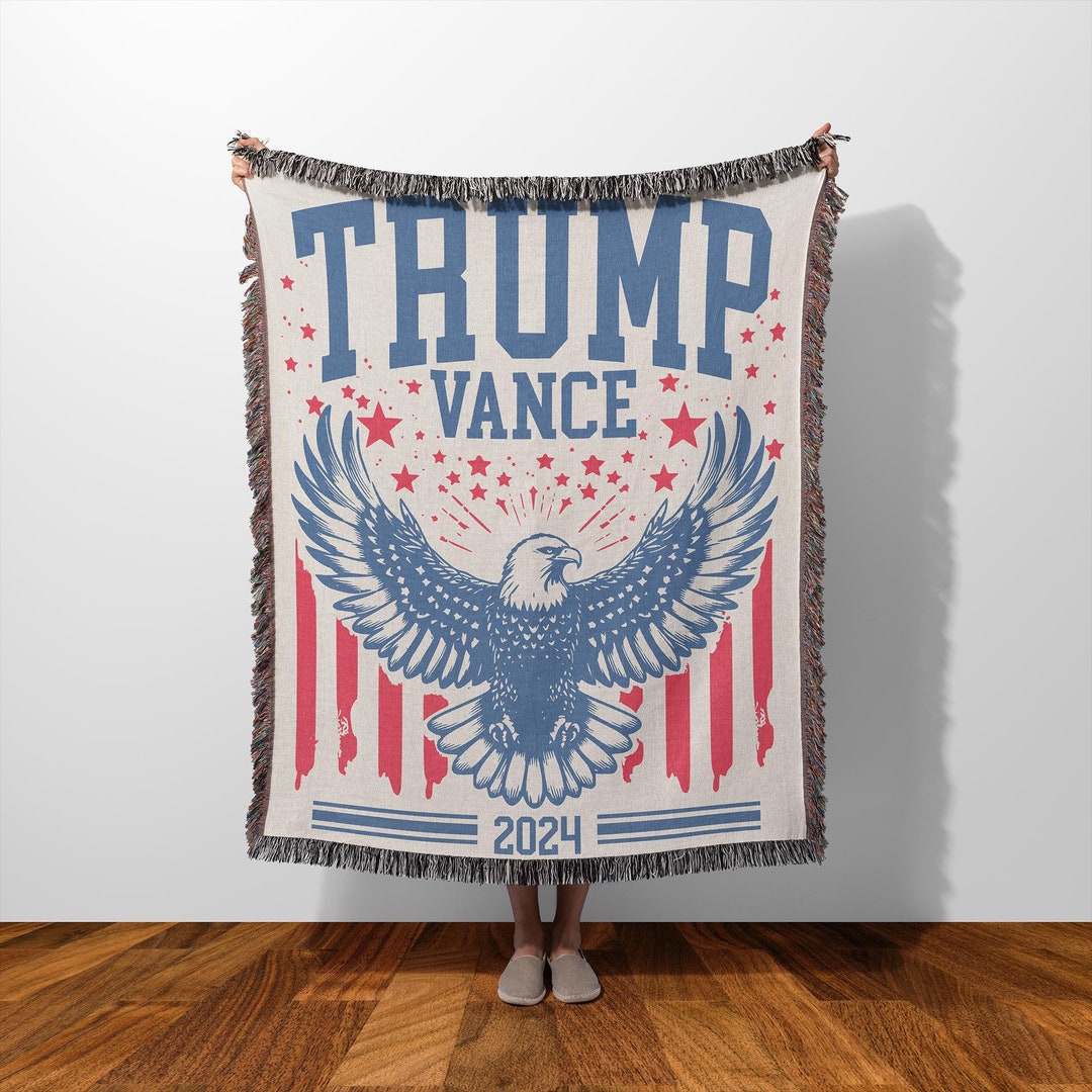 Trump Woven Blanket, Trump Tapestry, Trump Vance Blanket, Trump 2024 ...