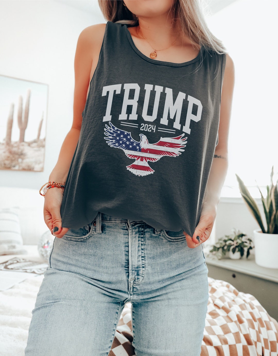 Trump Tank Top, Comfort Colors® Tank Top, Republican Tank Top, MAGA ...