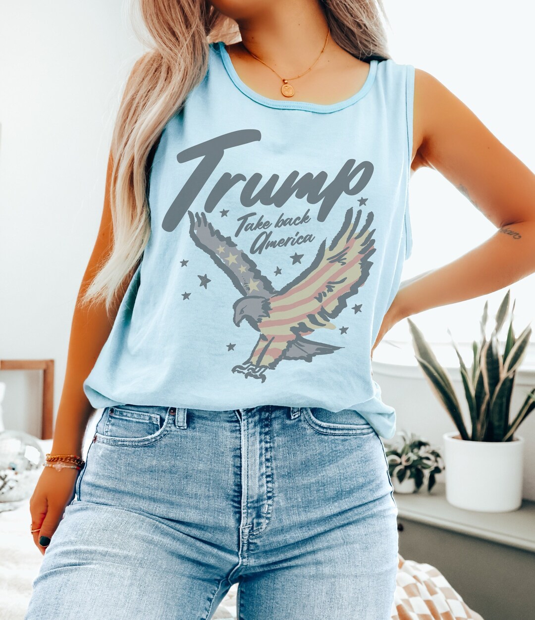 Trump Tank Top, Comfort Colors® Tank Top, Republican Tank Top, MAGA ...