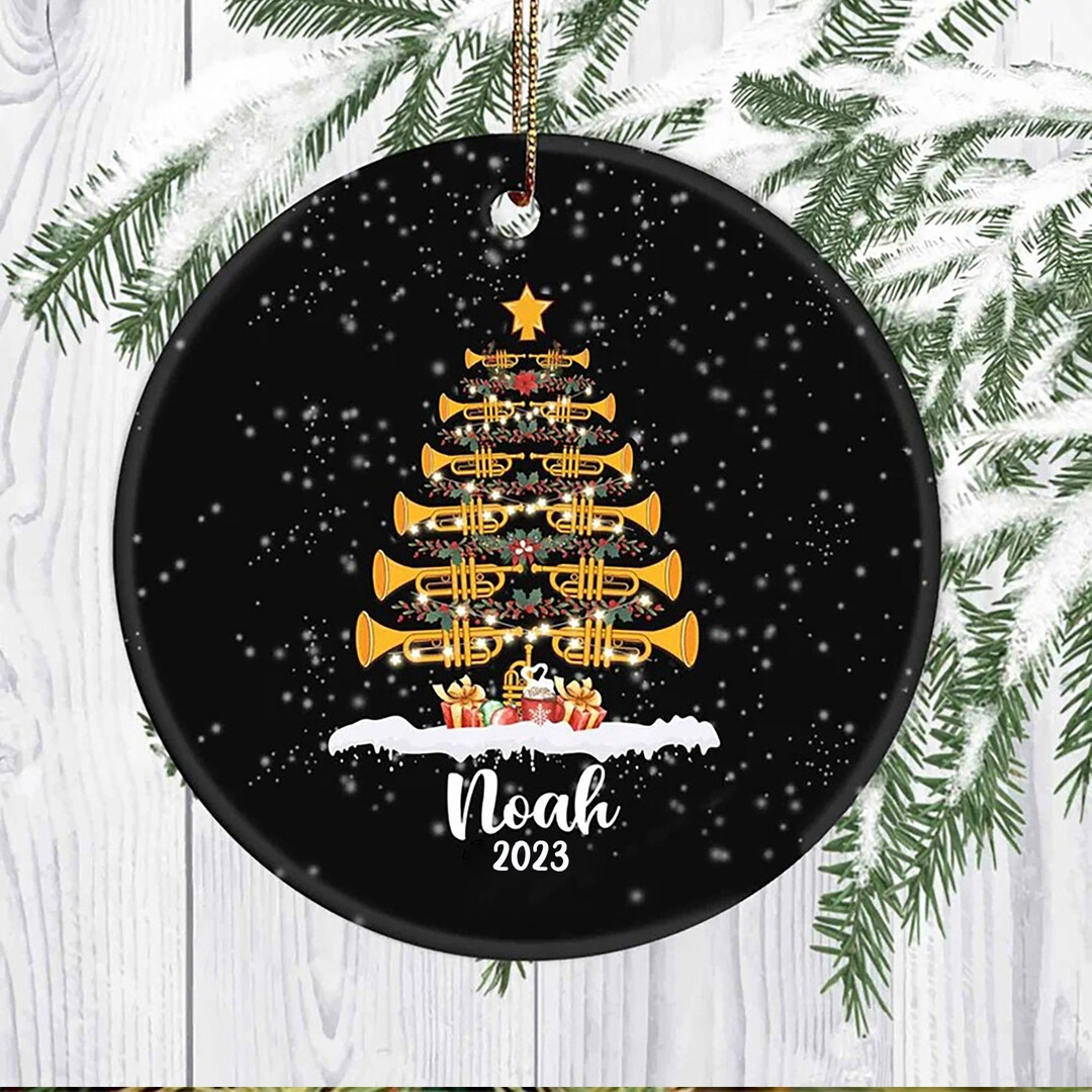 Personalized Trumpet Christmas Tree Ornament Custom Trumpet - Etsy