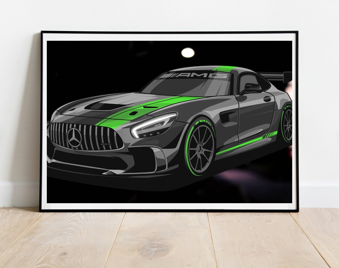 Mercedes-benz AMG GT Black Series Car Art Print Wall Art Print Car ...