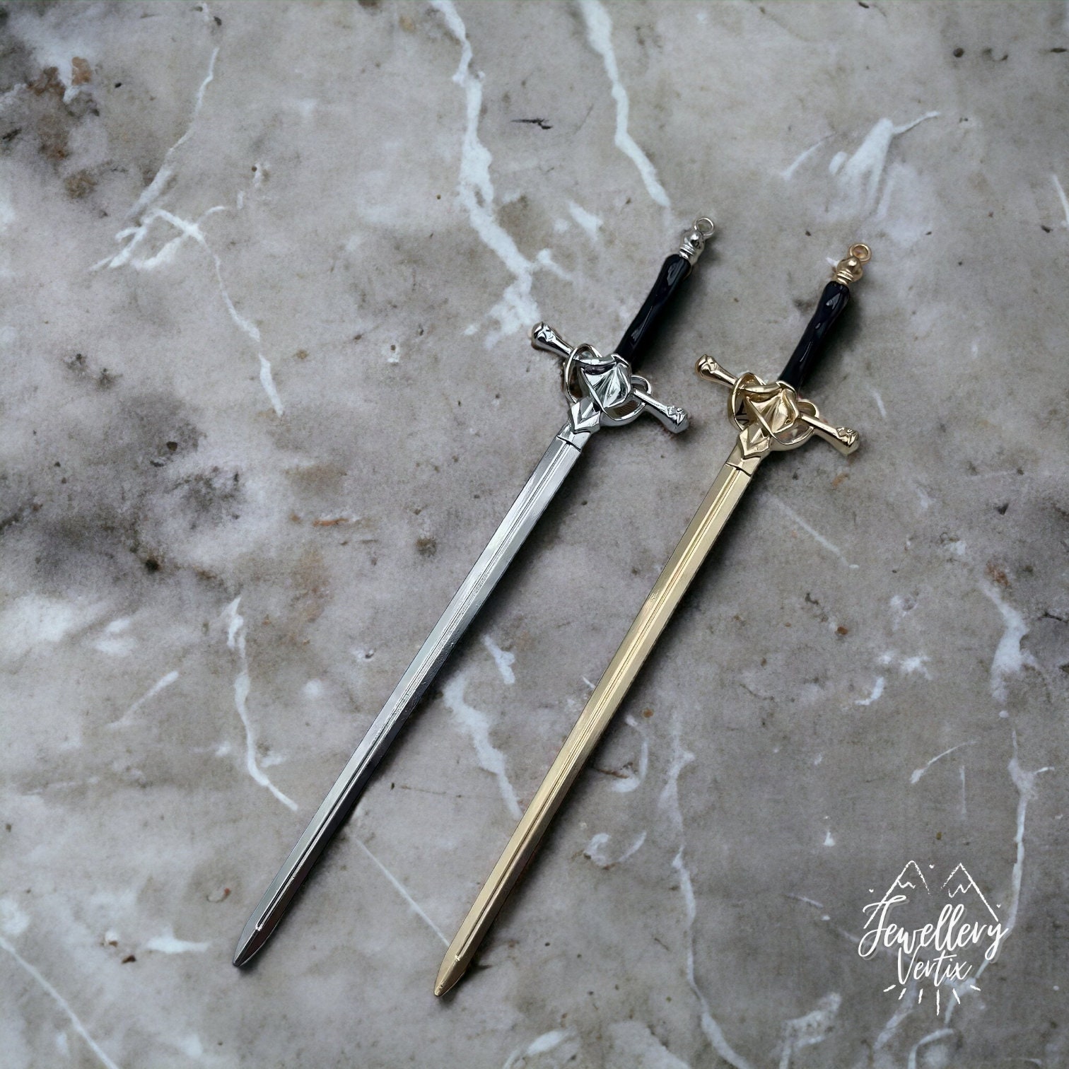Warrior Katana Silver Ruby Sword Hair Pin Unique Vintage - Etsy