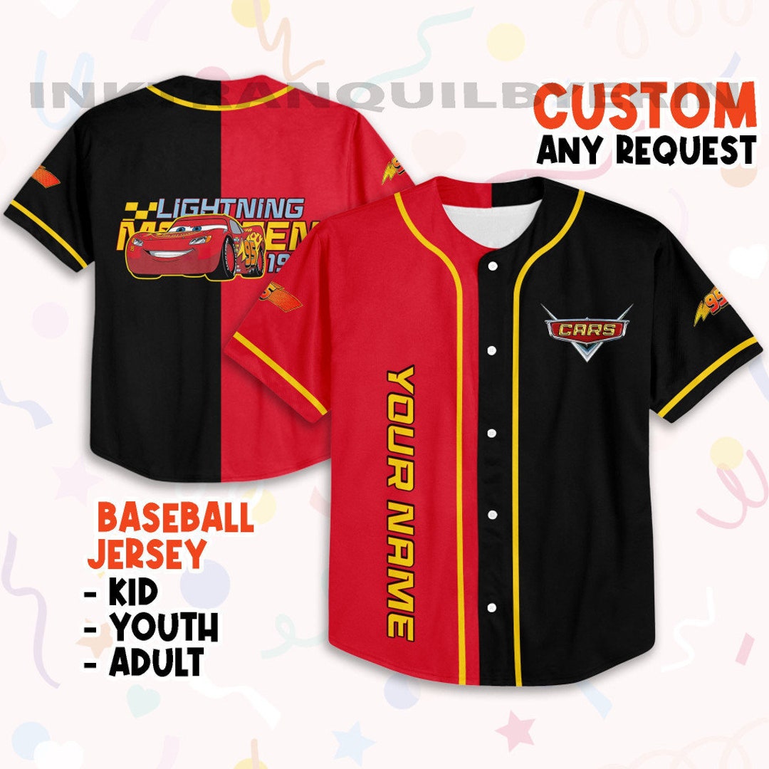 Personalize Cars Lightning Mcqueen 1977 Jersey Custom Jersey - Etsy