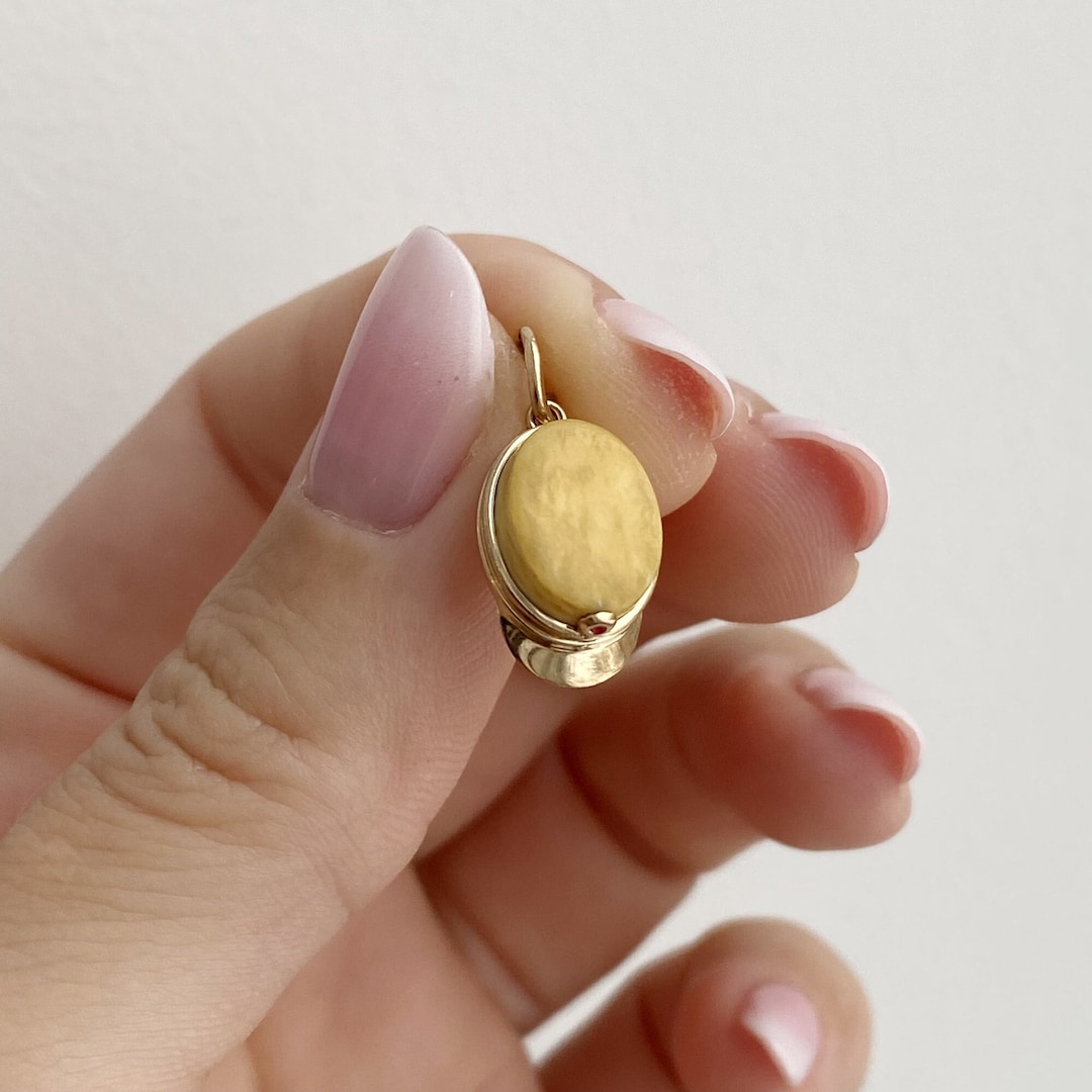 Vintage Retro Postman Hat Charm 14K Gold Pendant Real 14K Gold - Etsy