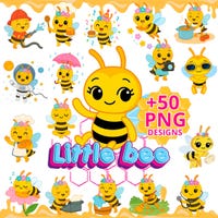 Cute Little Bee, Little Bee Clipart, Watercolor Animals Illustrations ...
