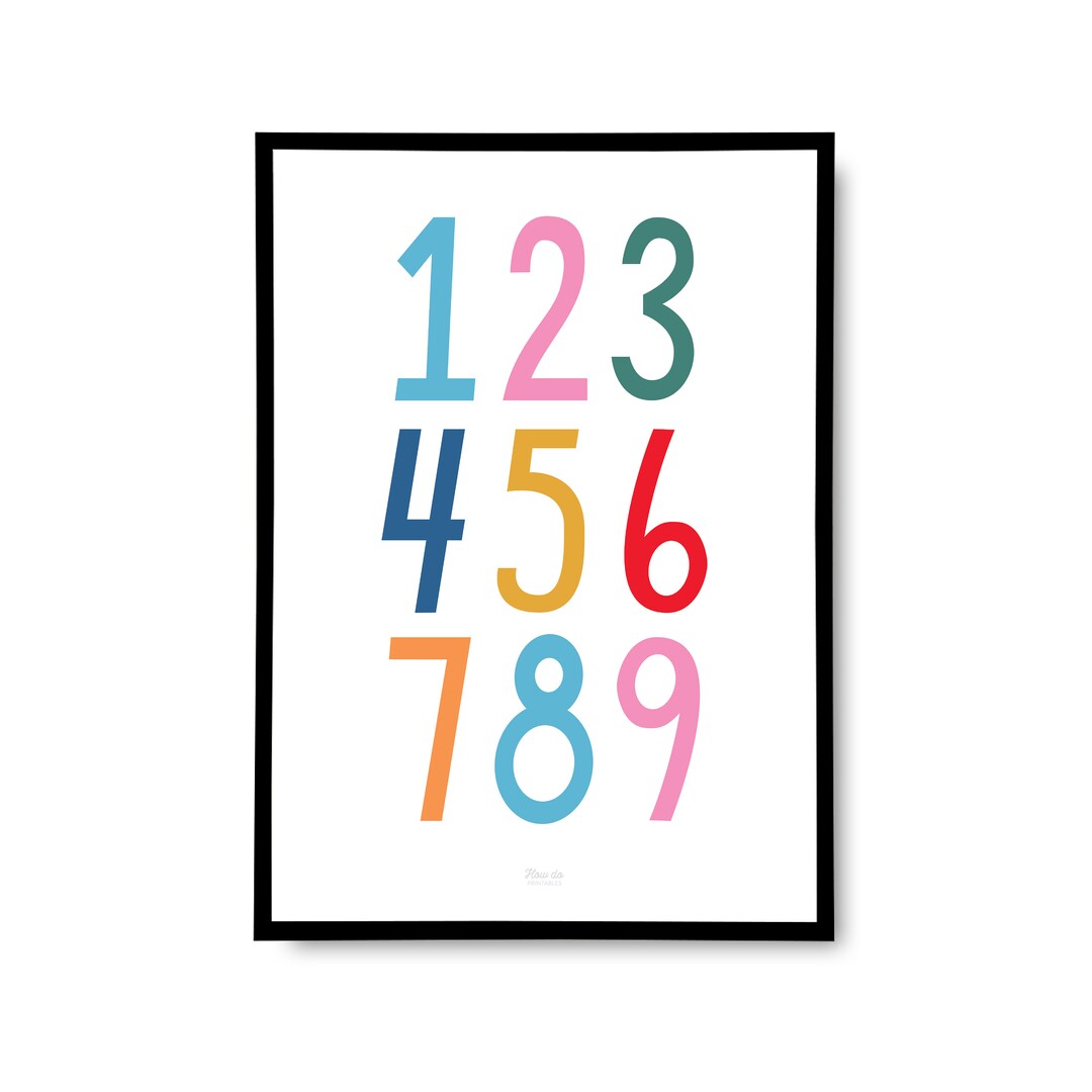 Printable Numbers Wall Art / Digital Download / Art Prints for - Etsy
