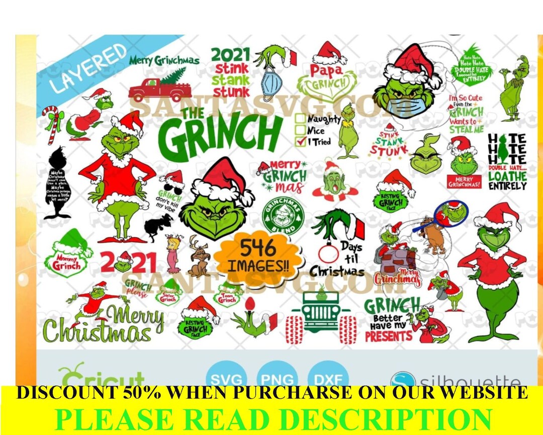 Christmas Mega Bundle Svg Grinch Svg Disney Christmas Svg - Etsy