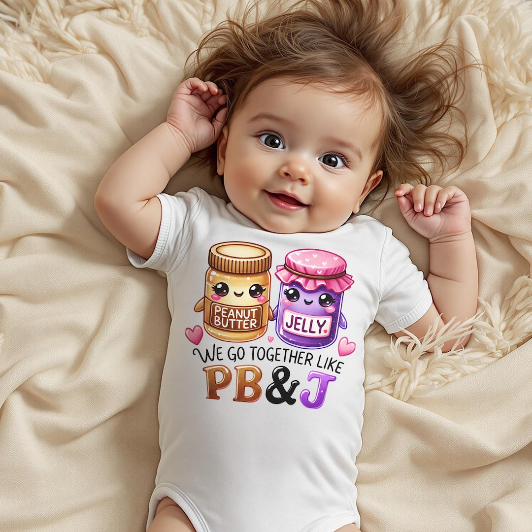 We Go Together Like PB and J Baby Bodysuit, Cute Peanut Butter and ...