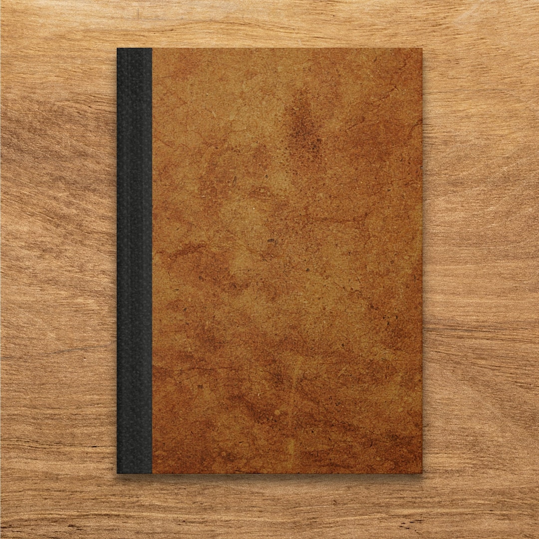 Vintage Hardback Book With Rich Brown Texture and Elegant Black Spine ...