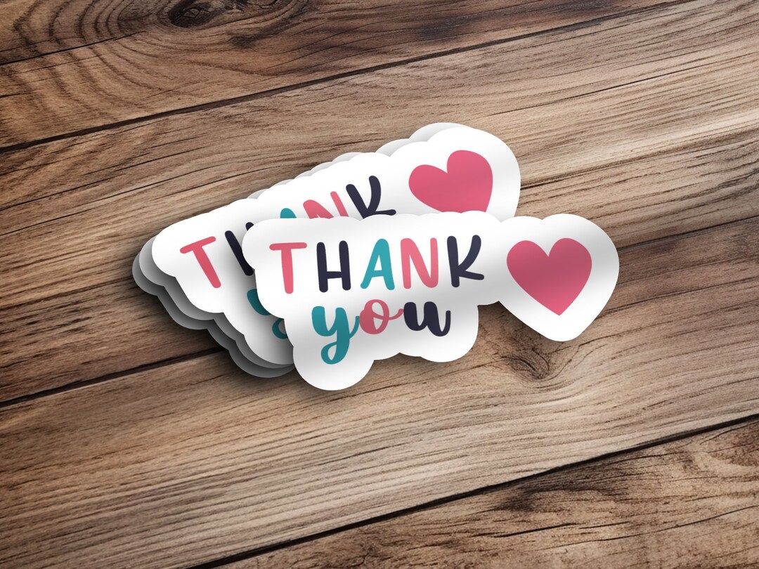 My Funny Stickers Thank You Heart Emoji Sticker Cell Phone - Etsy