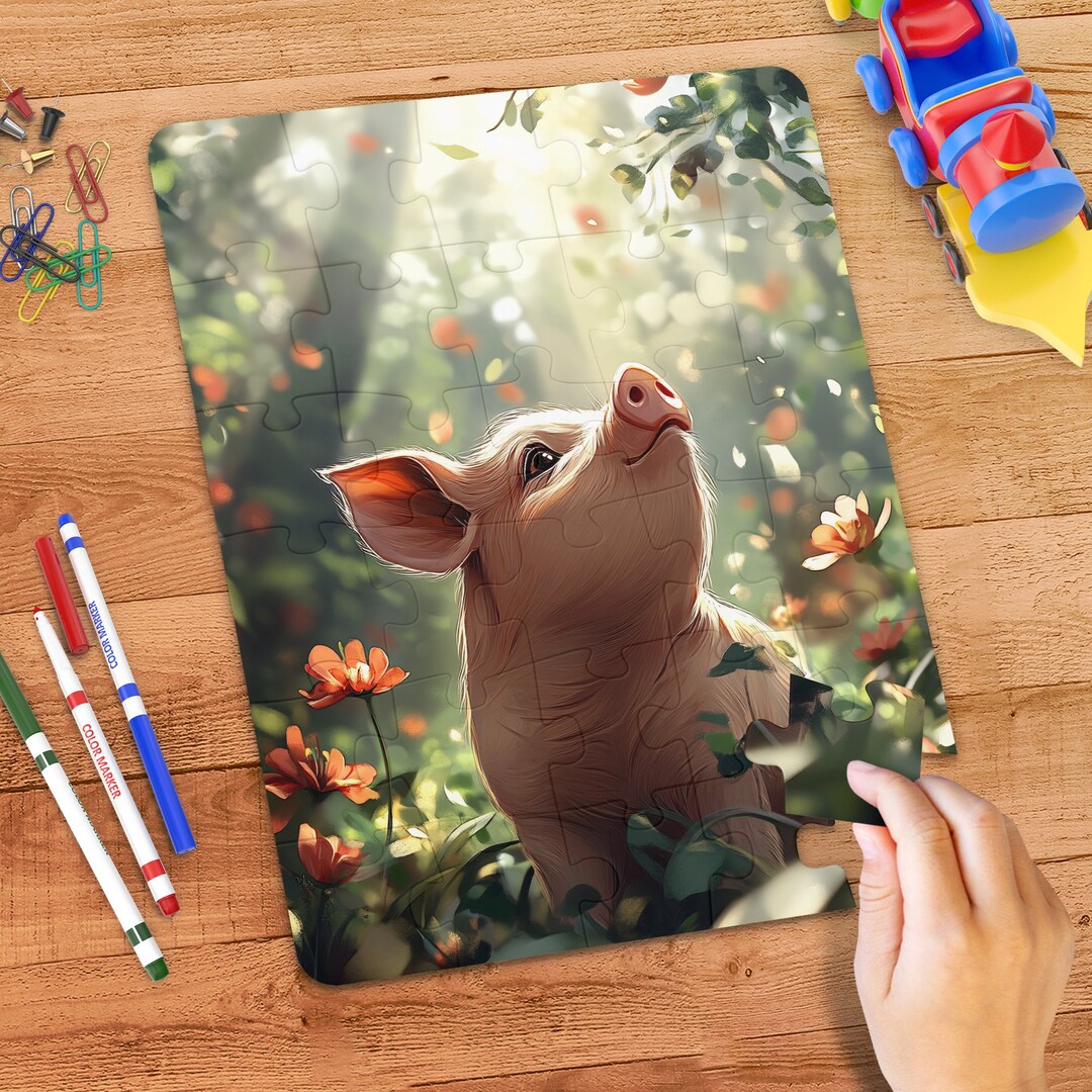 Piglet in Enchanted Forest Jigsaw Puzzle for Adults and Kids 50 to 1014 ...