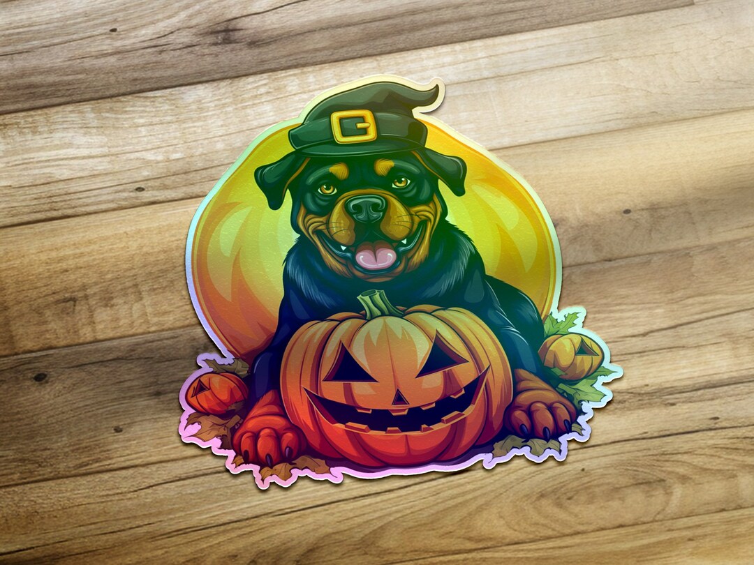 My Funny Stickers Rottweiler Inside Huge Pumpkin Sticker - Etsy