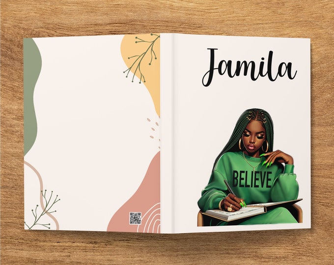 Personalized Name Journal Women, Custom Name Journal, Floral Custom ...