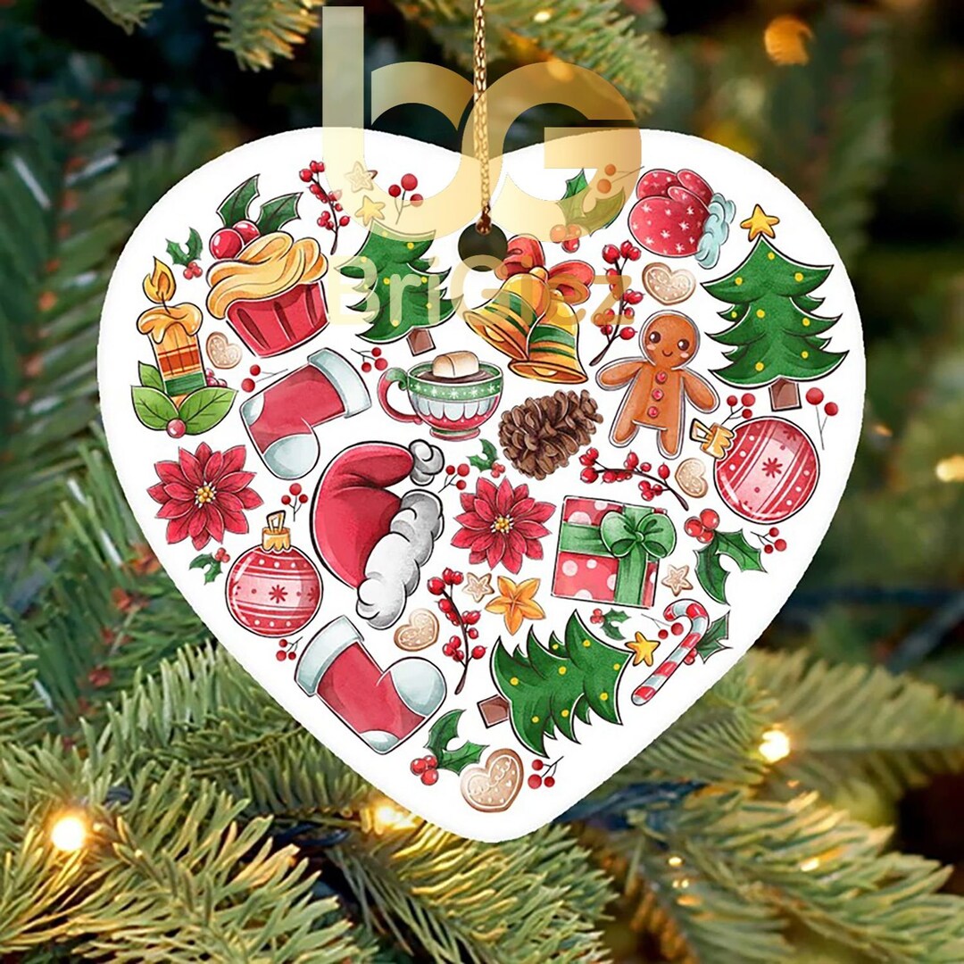 Love Heart 2023 Christmas Santa Claus Ornament Santa Claus - Etsy