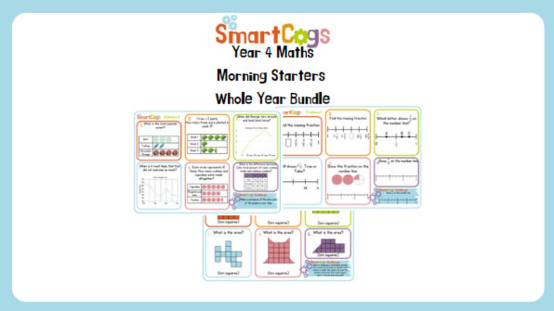Year 4 Maths Starters Whole Year Bundle - Etsy