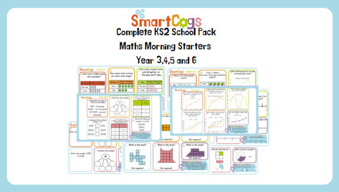 Complete KS2 Year 3, 4, 5 and 6 Maths Starters Bundle - Etsy