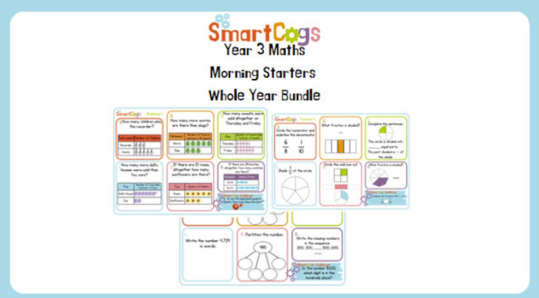 Year 3 Maths Starters Whole Year Bundle - Etsy