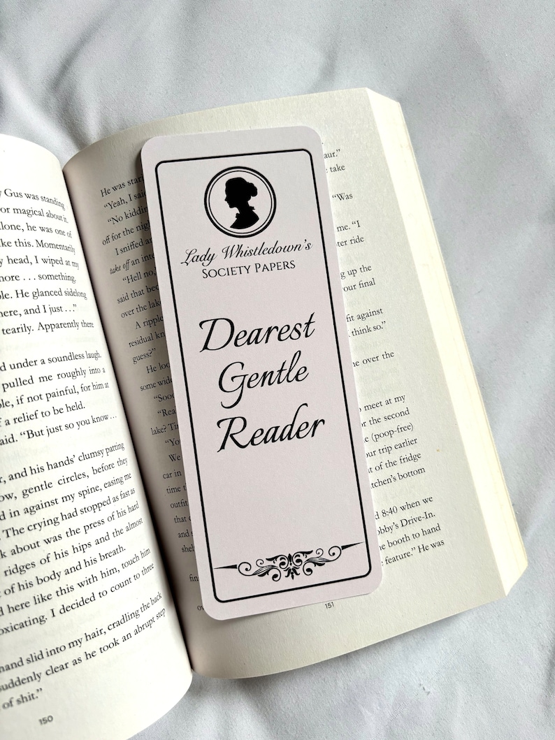Dearest Gentle Reader Bookmark | Lady Whistledown | Bridgerton Inspired ...
