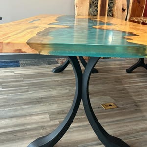 Custom Epoxy Table, Clear River Table, Resin Table, Artistic Wood Slab ...