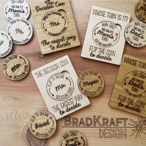 New Parents Decision Coin With Case, Mom's Turn Dad's Turn Coin, Funny ...