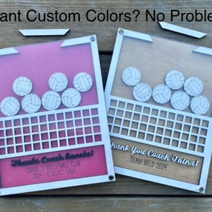 Custom Volleyball Coach Drop Box Plaque Laser Cut Coach Appreciation ...