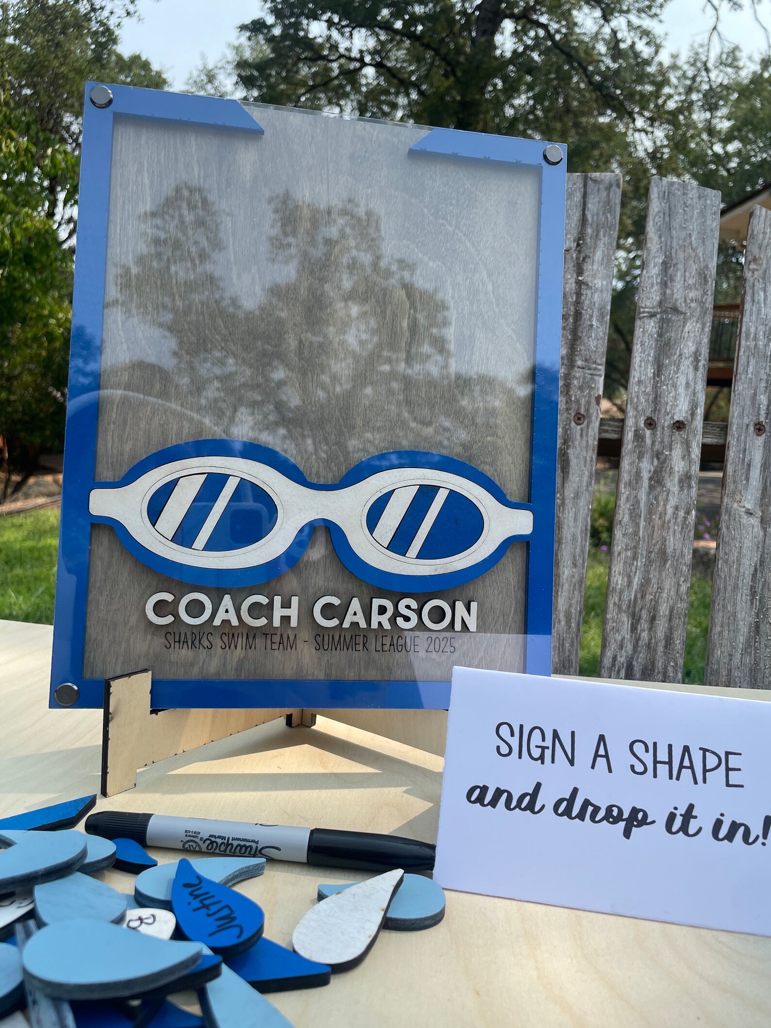 Custom 3D Swim Team Coach Signature Frame Drop Box Gift Ideas, Swim ...