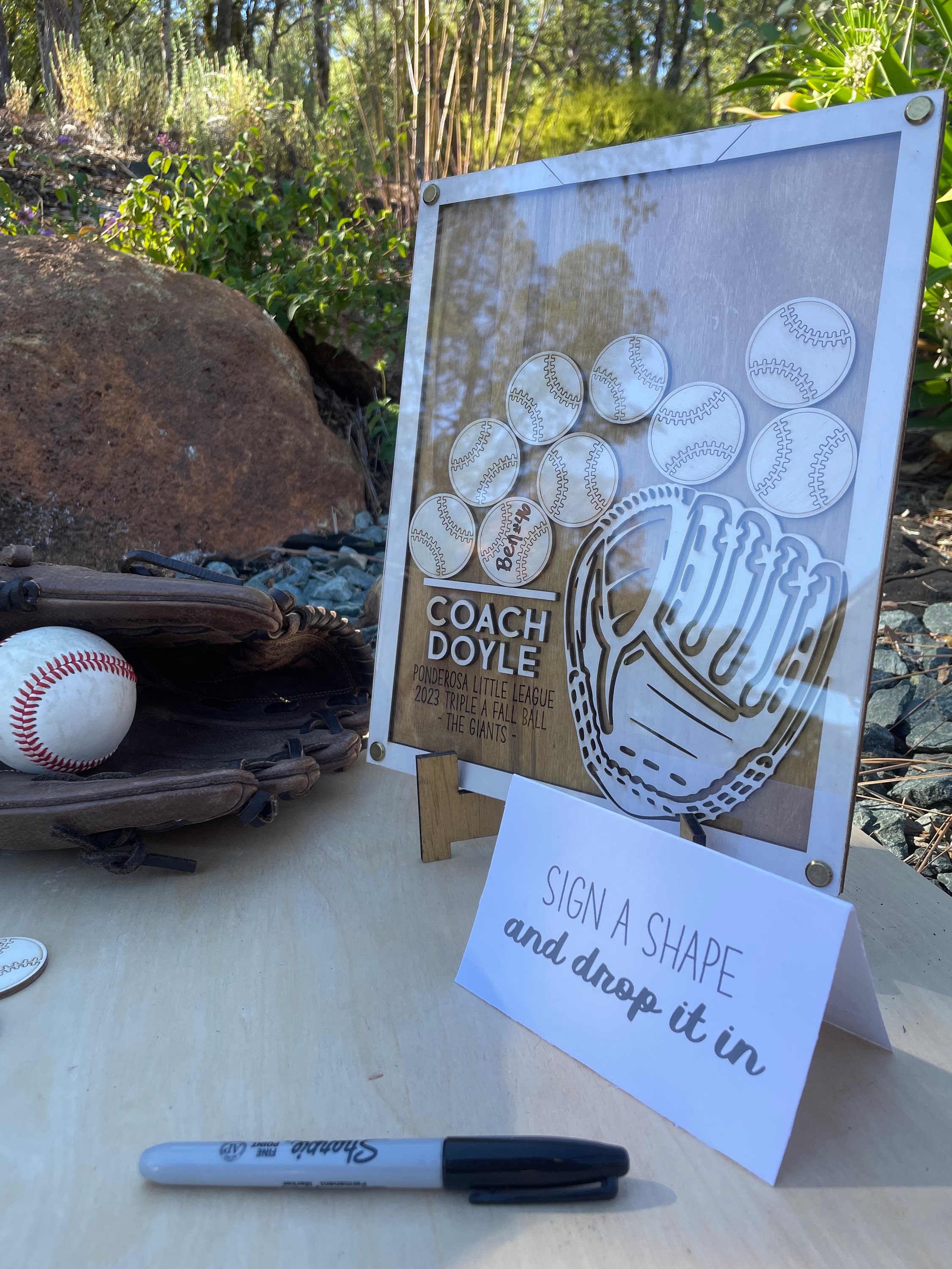 Custom Baseball Coach Gift Drop Box, Laser Cut Coach Appreciation Gift ...