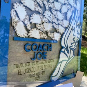 Custom 3D Track and Field Thank You Gift Plaque, Track and Field Coach ...