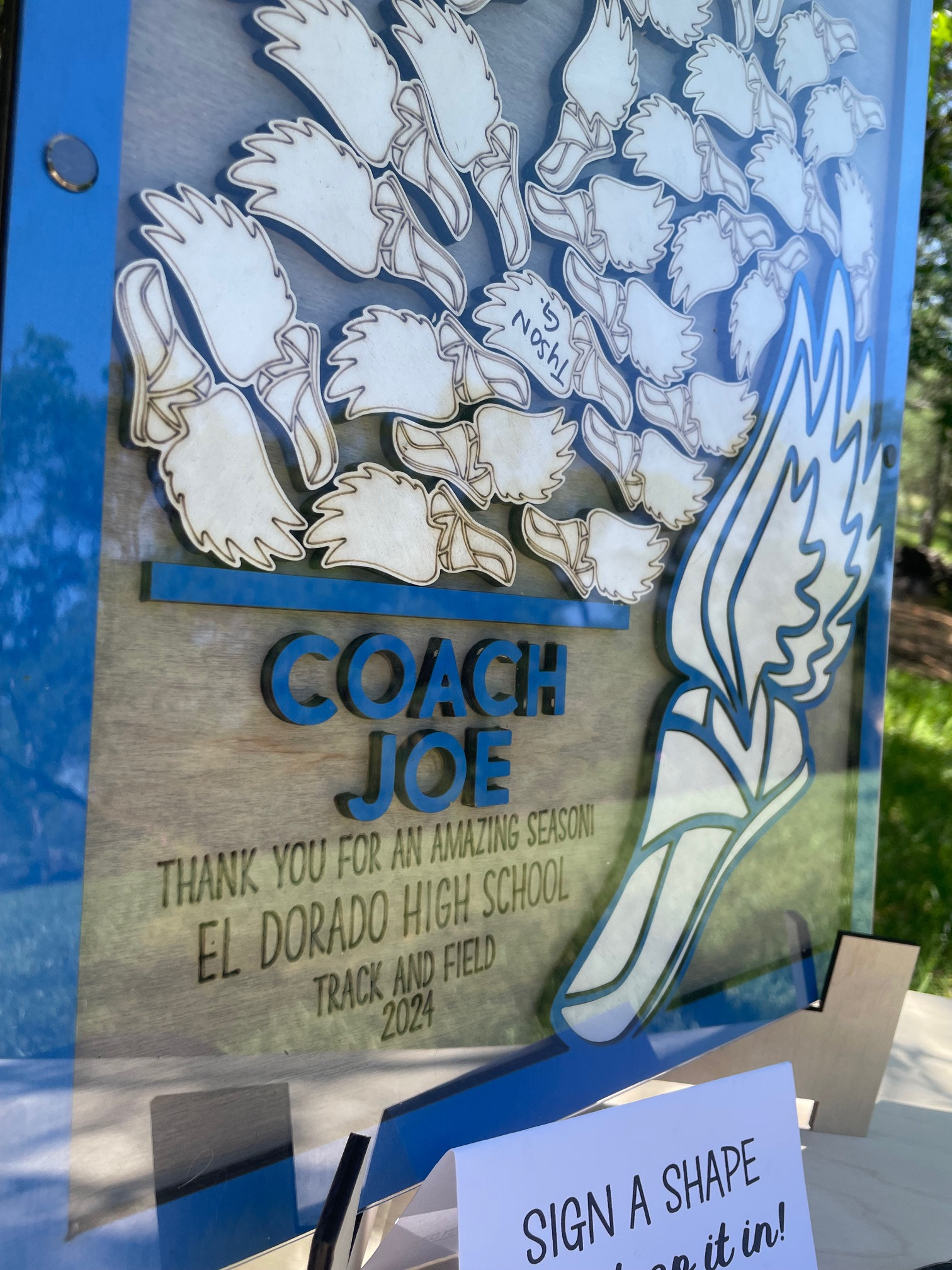 Custom 3D Track and Field Thank You Gift Plaque, Track and Field Coach ...