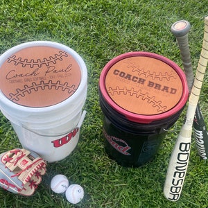 Custom Laser Engraved Bucket Lid Pad for Coach, Baseball Coach ...