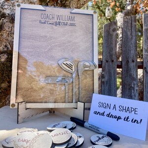 Personalized Golf Coach Signature Frame Drop Box Plaque, Golf Team ...