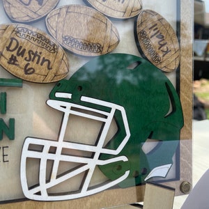 Personalized 3D Football Coach Appreciation Signature Frame Drop Box ...