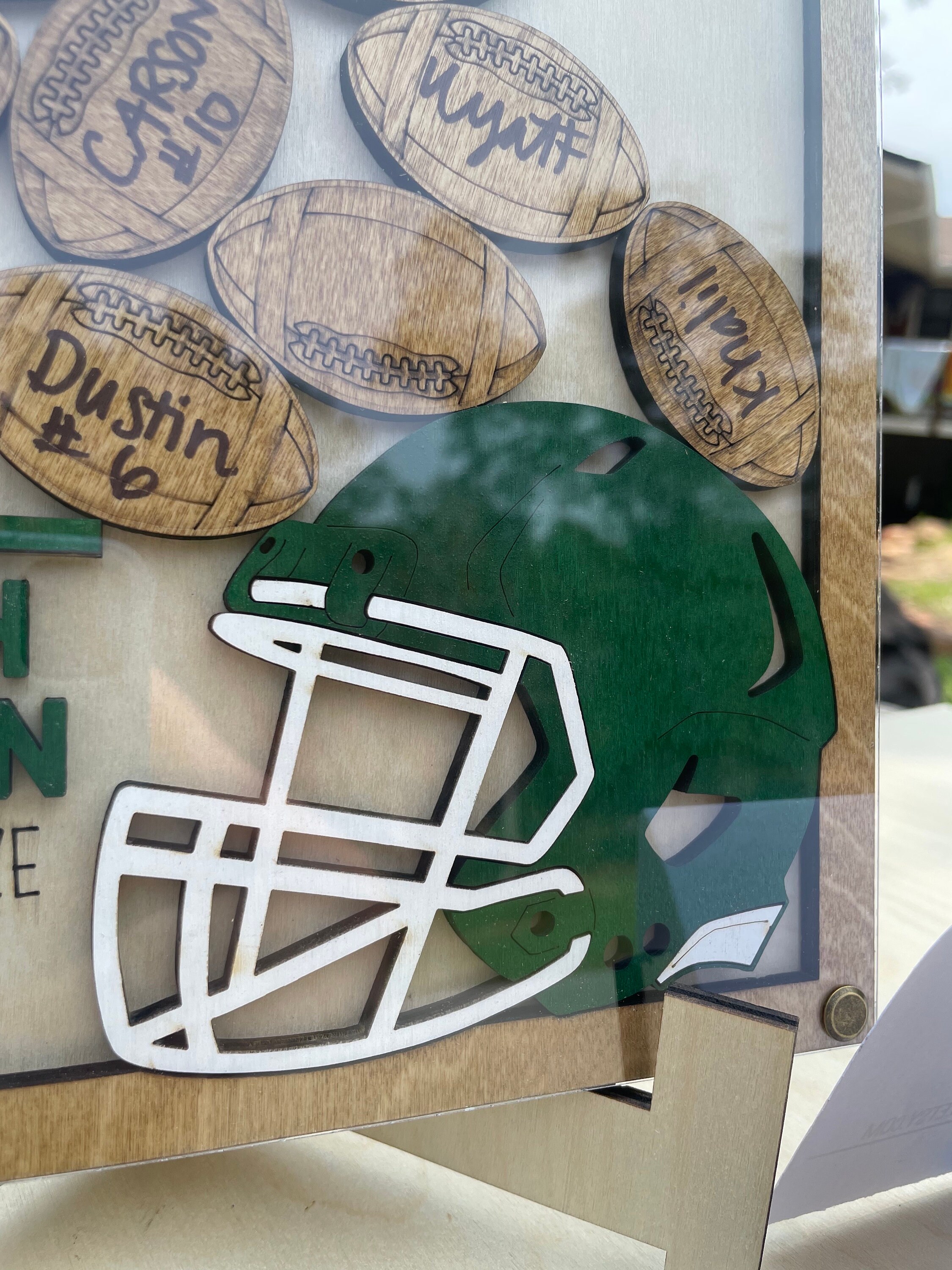 Personalized Football Coach Appreciation Gift, 3D Signature Frame Team ...