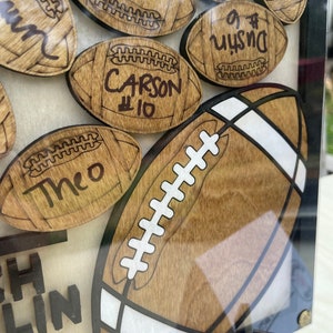 Custom 3D Football Coach Signature Frame Drop Box, Football Coach ...