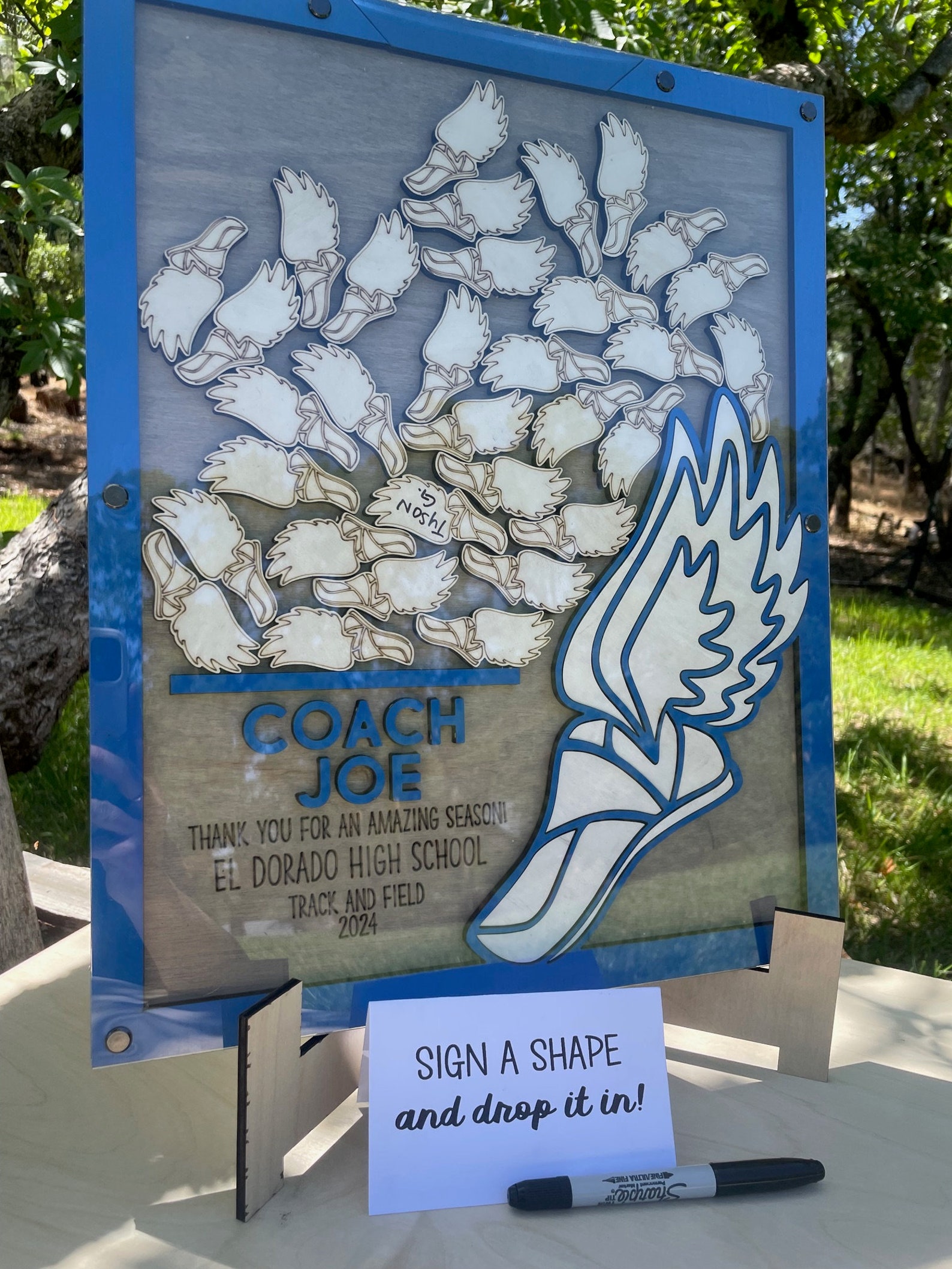 Custom 3D Track and Field Thank You Gift Plaque, Track and Field Coach ...