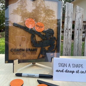 Custom Shooting Sports Coach Appreciation 3D Signature Frame Drop Box ...
