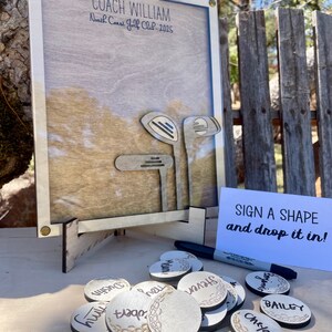 Personalized Golf Coach Signature Frame Drop Box Plaque, Golf Team ...